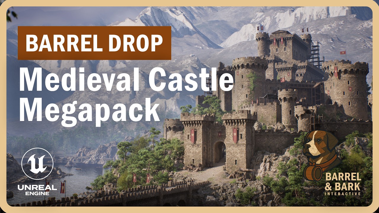 Medieval Castle Megapack Environment | Showcase | Game-Ready for Unreal Engine 5 | Barrel & Bark