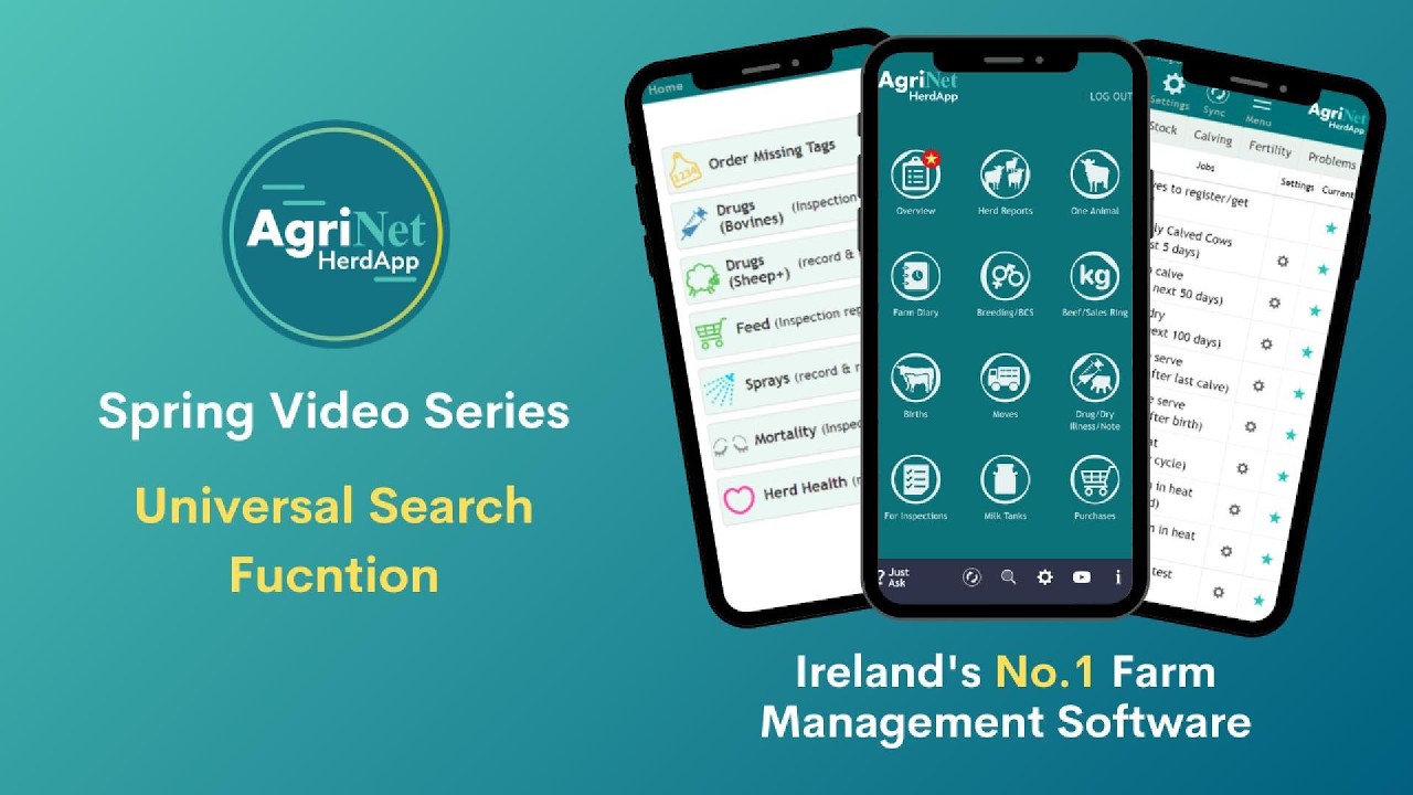 Universal Search on AgriNet HerdApp