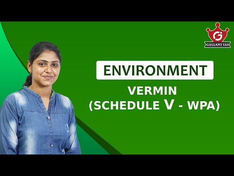 VERMIN (Schedule V - WPA) | Environment | UPSC Prelims