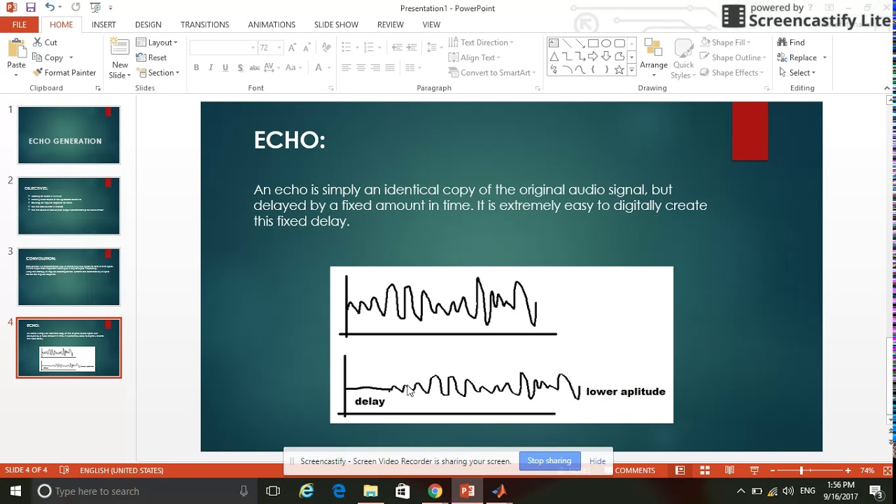 Generating Echo using Convolution -- EE-177