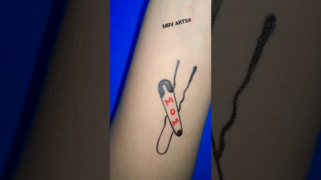 DIY CLIP PIN TATTOO 🧷👌❤️🧷 #new #tattoo #shorts #viral #2k25 #trendingtattoo