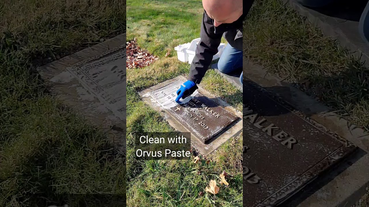 Cleaning a military marker