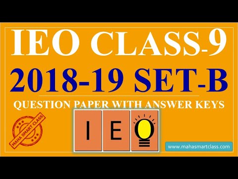 IEO CLASS-9 2018-19 Set-B | International English Olympiad SOLVED PAPER | Previous year paper