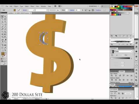 3D Dollar Sign Vector Tutorial