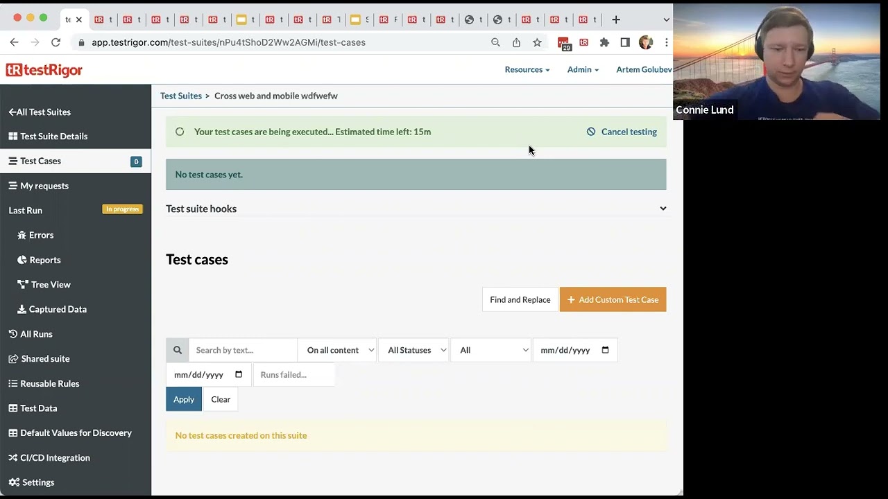 How to access test environment, web and mobile steps in one test