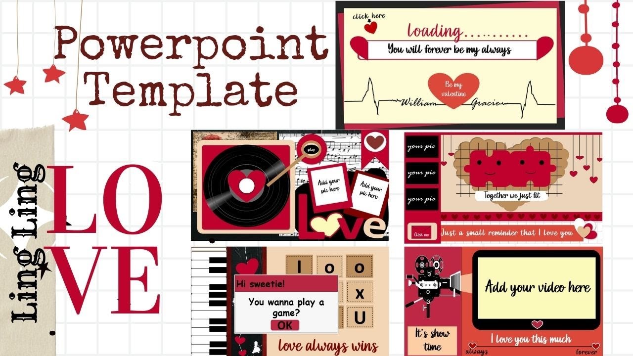 Aesthetic LOVE Powerpoint Template (with music) #7 - Animated Powerpoint Slide (Free Download)