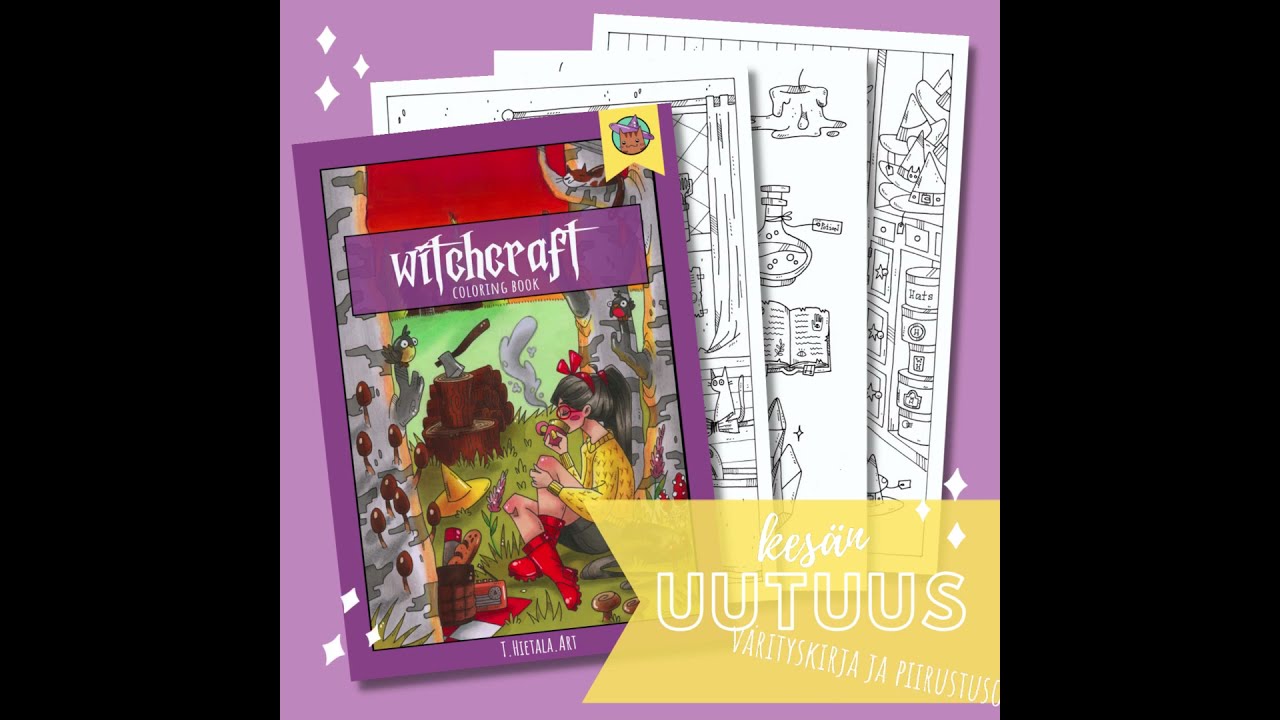 witchcraft värityskirja ja piirustusopas