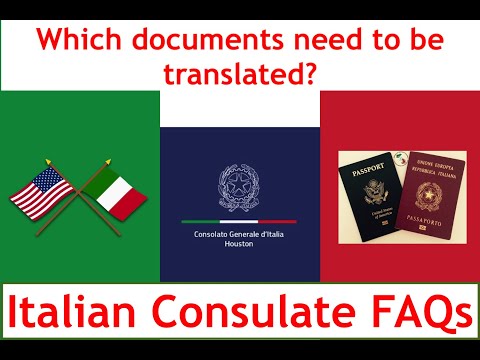 Italian Consulate FAQ-Which documents need translations for my Italian Citizenship Application?