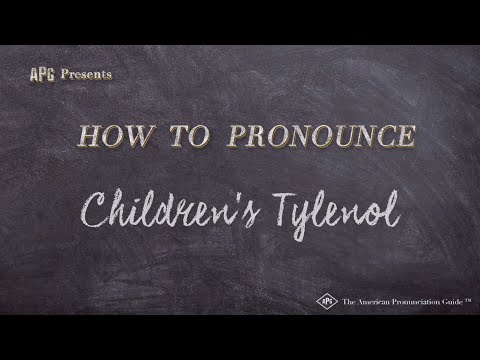 How to Pronounce Children's Tylenol (Real Life Examples!)