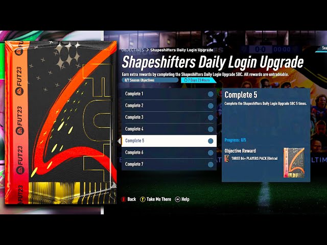 FIFA 23 Shapeshifters Daily Login Upgrade objective set: Complete list ...