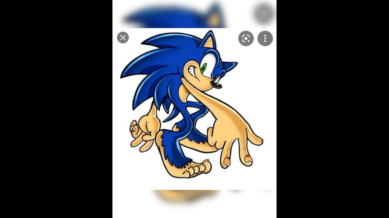 Sonic the heghog without gloves and shoes
