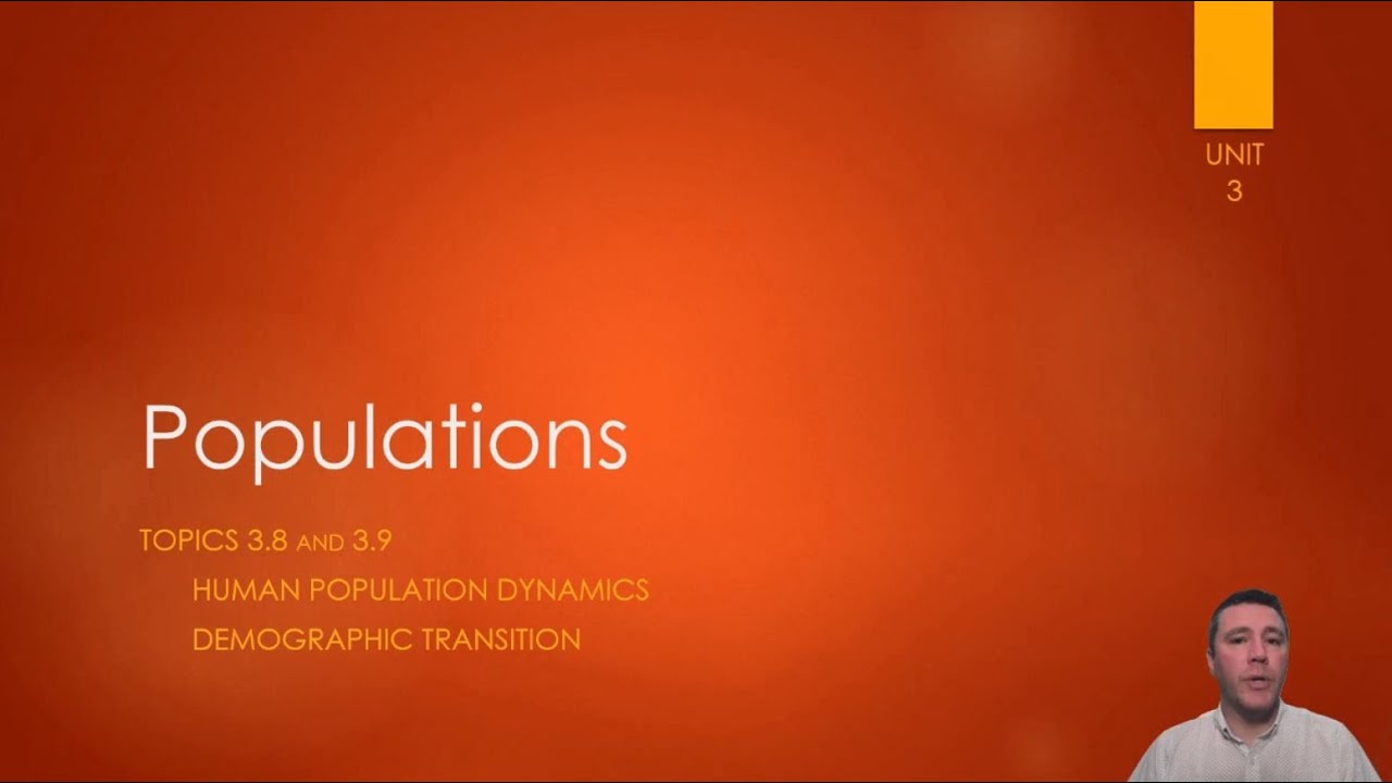 3.8 and 3.9 - Human Population Dynamics and Demographic Transition