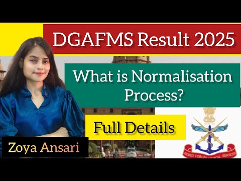DGAFMS Result 2025| What is NORMALISATION Process? | DGAFMS Group C Post Result 2025 #armedforces