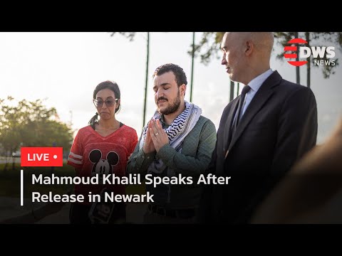 Live: Mahmoud Khalil Speaks After Release in Newark | DWS News | AH1Z
