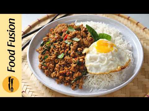 Basil Chicken Stir fry (Pad Kra Pao) Recipe by Food Fusion