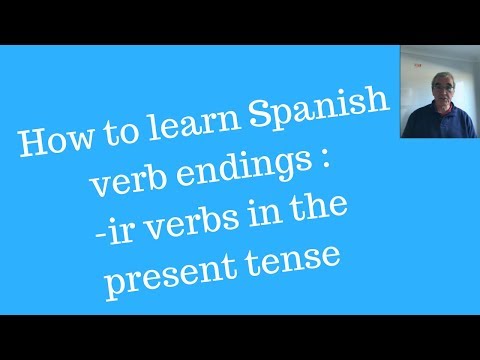 How to learn Spanish verb endings | -ir verbs in the present tense