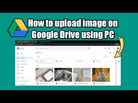 How to upload image on Google Drive using PC