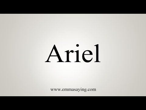 How To Say Ariel