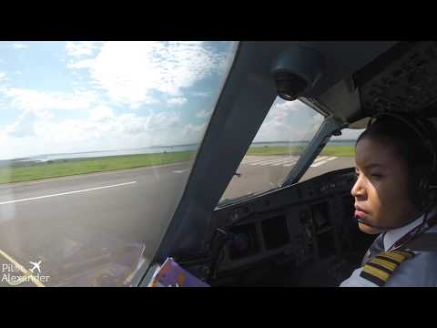 Airbus 330-200 cockpit Takeoff from Entebbe, Uganda