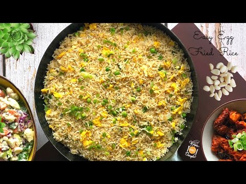 Easy Egg Fried Rice with Green Peas [Beginners recipe]
