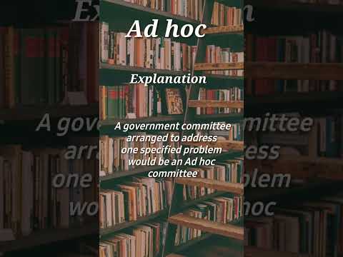 Ad hoc || legal maxim || #Ipiclaw_craz