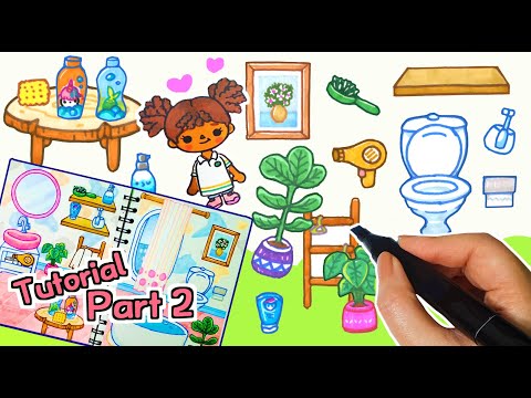 How to draw Bathroom Part 2 /Toca Life World DIY / Toca Boca