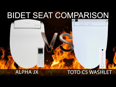 Alpha JX VS TOTO C5 WASHLET Bidet Toilet Seat Comparison | BidetKing.com