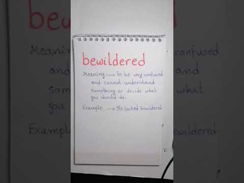 meaning of "bewildered"