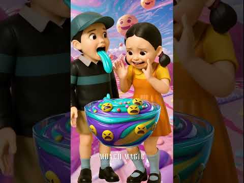 Squid Game AI Edible slime ASMR 🦑🤖🍬🎮 #squidgame #squidgame3 #ai #asmr #slime
