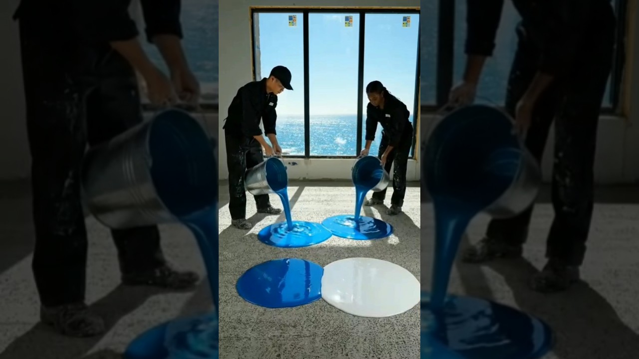 THIS FLOOR IS INSANE 😱 Luxury Multi EpoxyFloor #epoxyfloor #renovation #interiordesign #housedecor