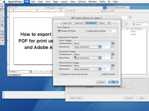 Quark XPress PS settings & Acrobat Distiller settings