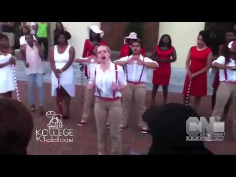 White Girl Reps Her Delta Sigma Theta At Probate Show