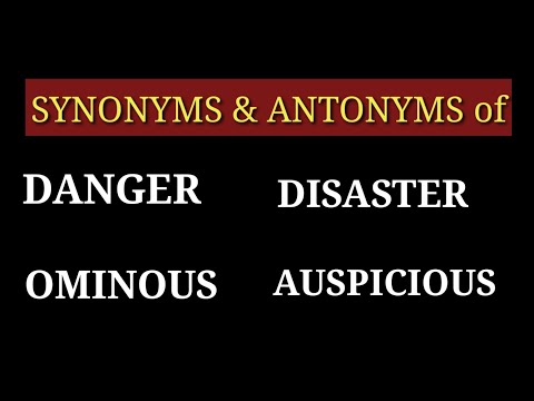 SYNONYMS & ANTONYMS | worlds related to danger | #dangerrelatedsynonymsantonyms