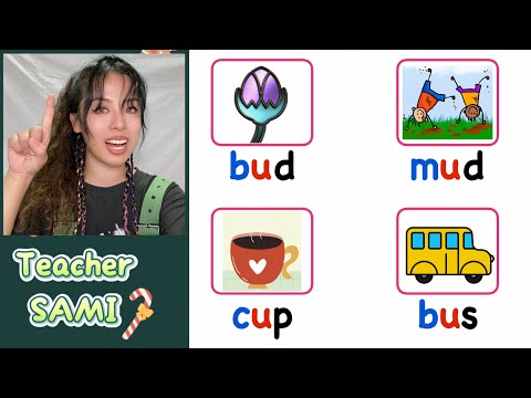 'ud' 'us' 'up' words | CVC Word Family | Learn to read with Teacher SAMI
