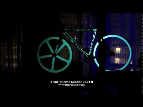 TRON THEME GLOW IN THE DARK FIXED GEAR BIKE!