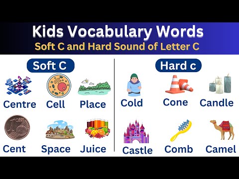 Soft C vs Hard C | English Vocabulary Words | English Educational Video for Kids | Vocabulary Words
