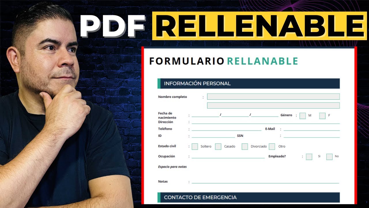 Cómo Crear un Formulario PDF Rellenable para recabar información