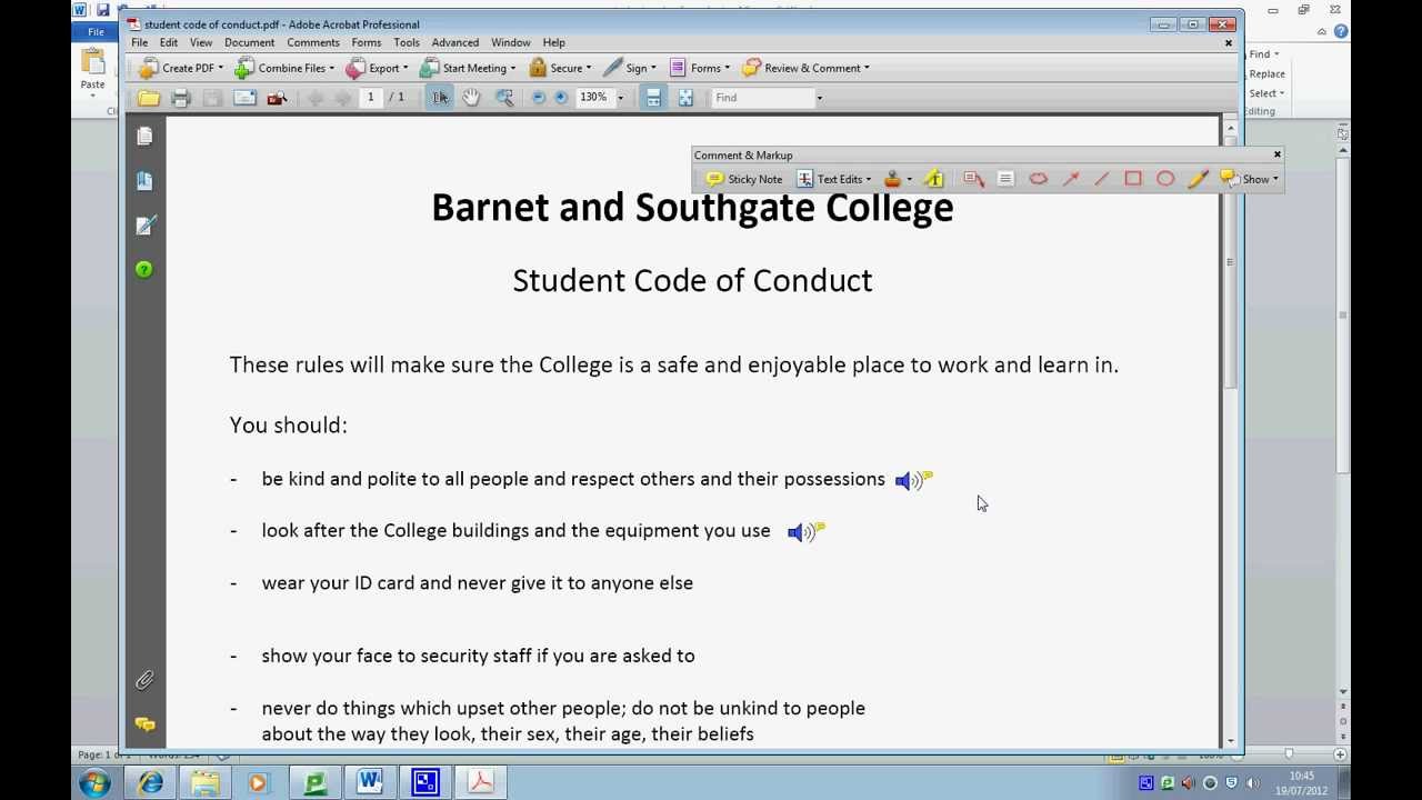 Adding audio to a PDF file