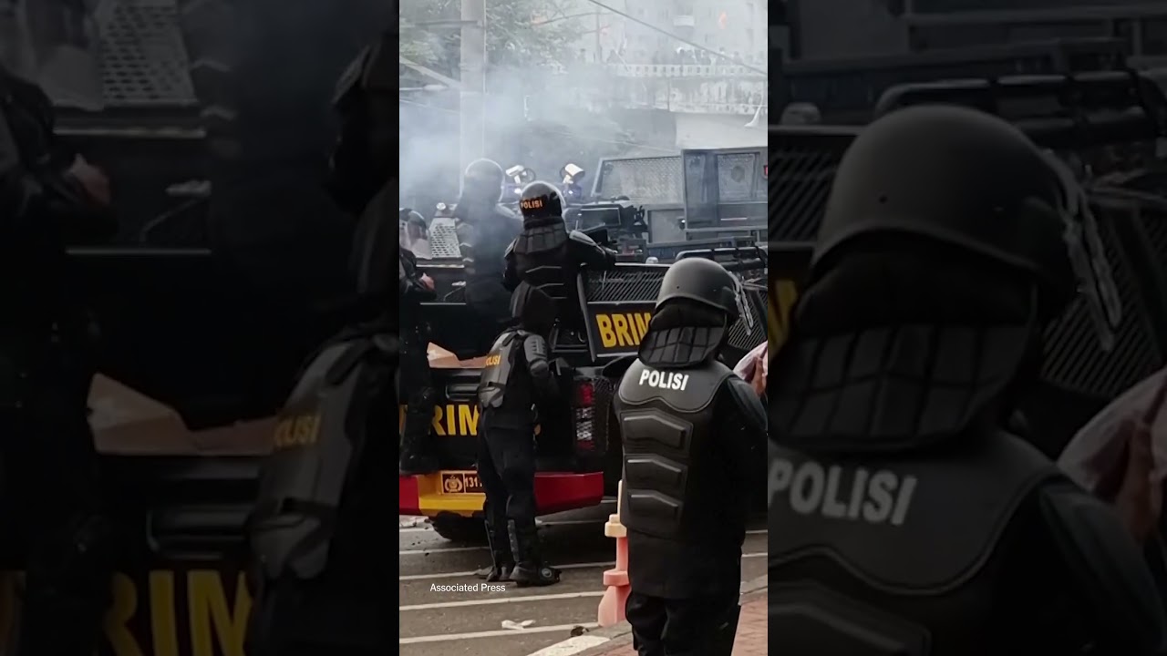 Protesters and Police Clash in Indonesia