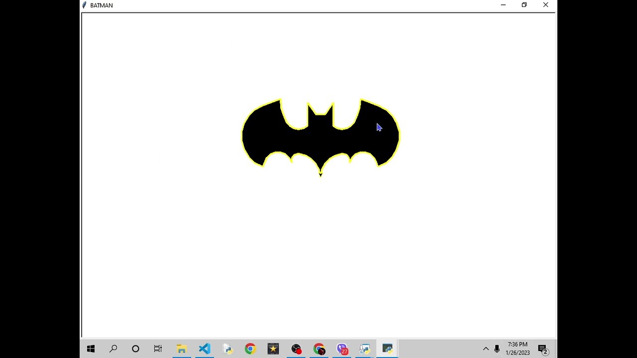 how to Draw  Batman Logo in Python/#batman #python /M.D PROGRAMMER