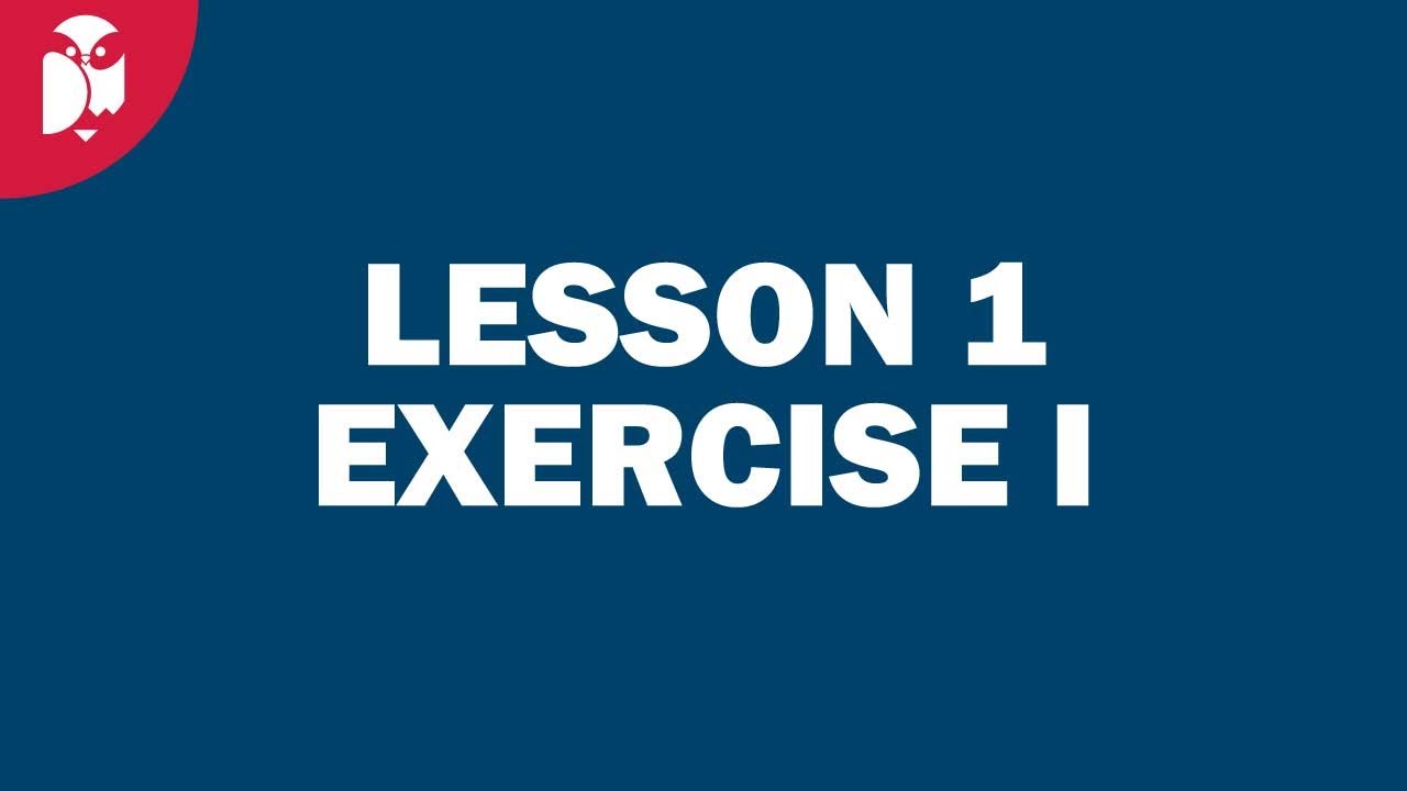 Lesson 1 - Exercise I Audio - BASIC ESL WORKBOOK 1