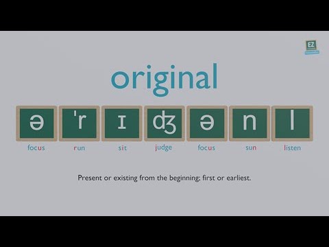 How to pronounce original ?