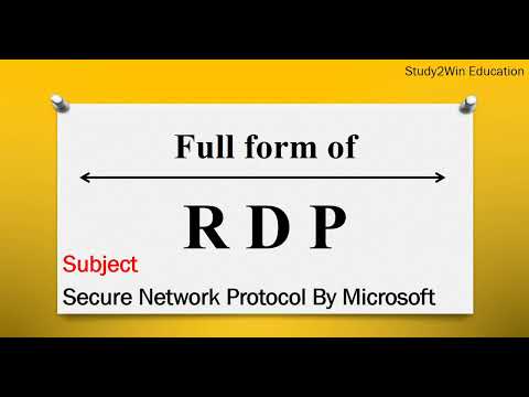 RDP ka full form | Full form of RDP in English | Subject - secure network communication