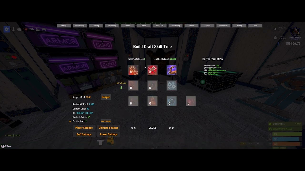 Skill Tree Profile Setup