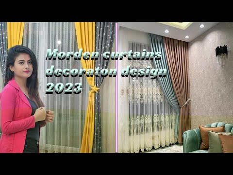 Morden plain curtains decoraton design in2023