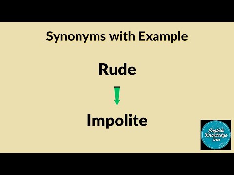 Synonyms of Rude | English vocabulary | Rude sentence in english