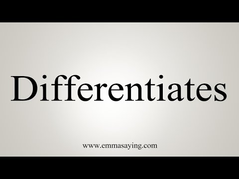 How To Say Differentiates