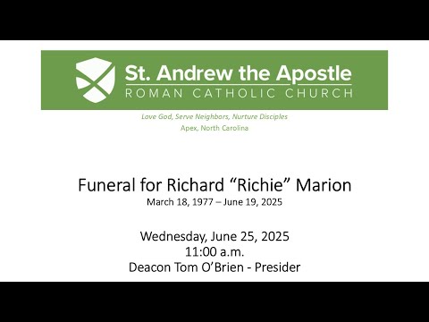 Funeral for Richard “Richie” Marion