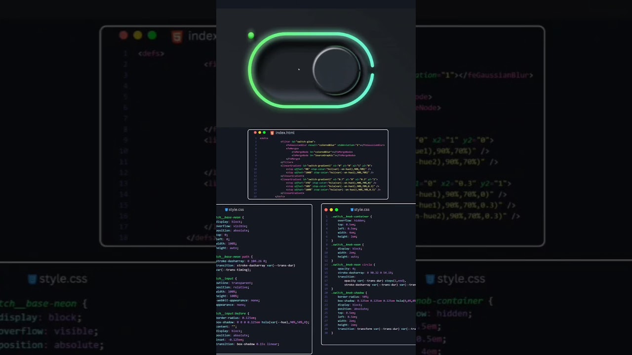 Magical Toggle Button using #html #css #javascript #trending #programming #learning #python