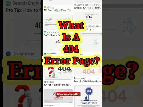 🔴What is a 404 Error Page🔴 #shortsvideo #shorts #ytshorts #youtubeshorts